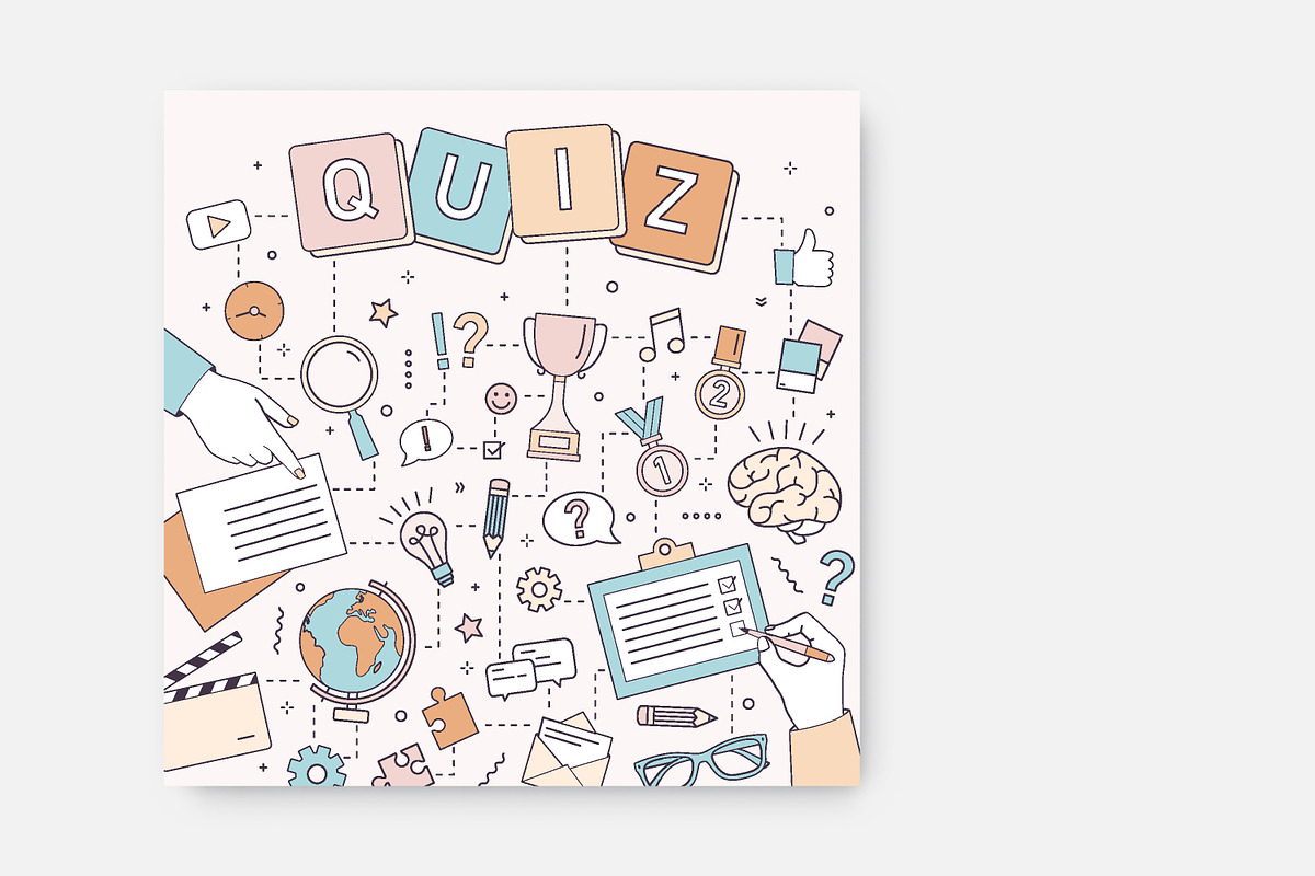 Quiz background ans seamless, a Texture Illustration by Good Studio