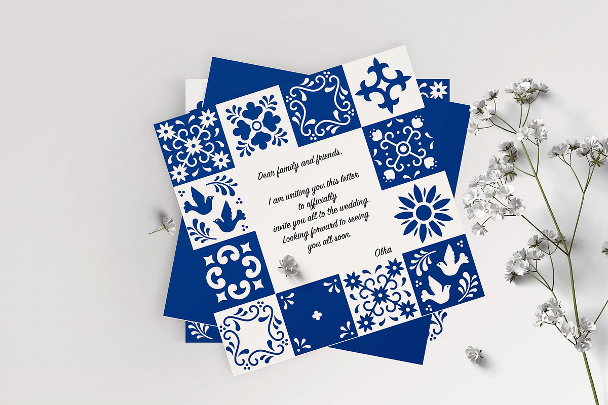 Mexican Talavera Tiles Patterns Set, a Pattern Graphic by Krolja
