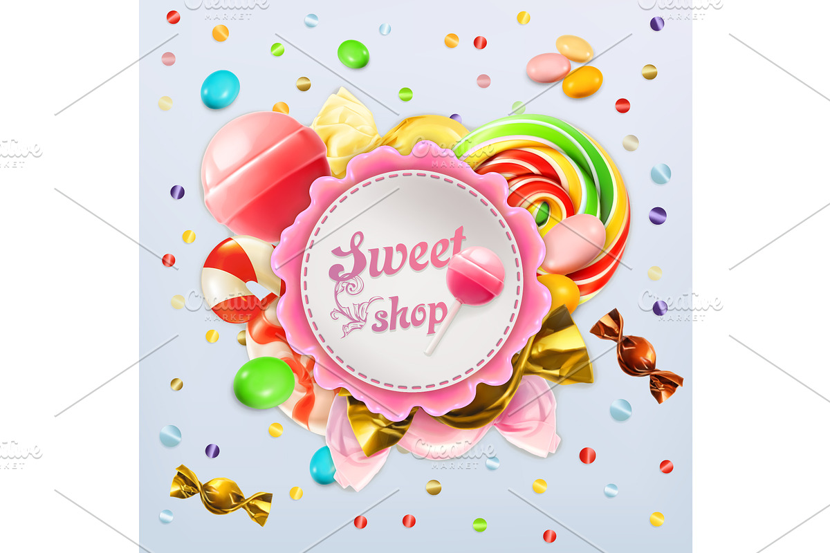 Sweets, sweet shop, candy, lollipop, a Texture Graphic by Allevinatis ...