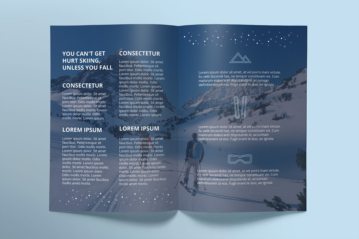 Ski Resort Brochure Bifold, a Brochure Template by TemplatesNow!