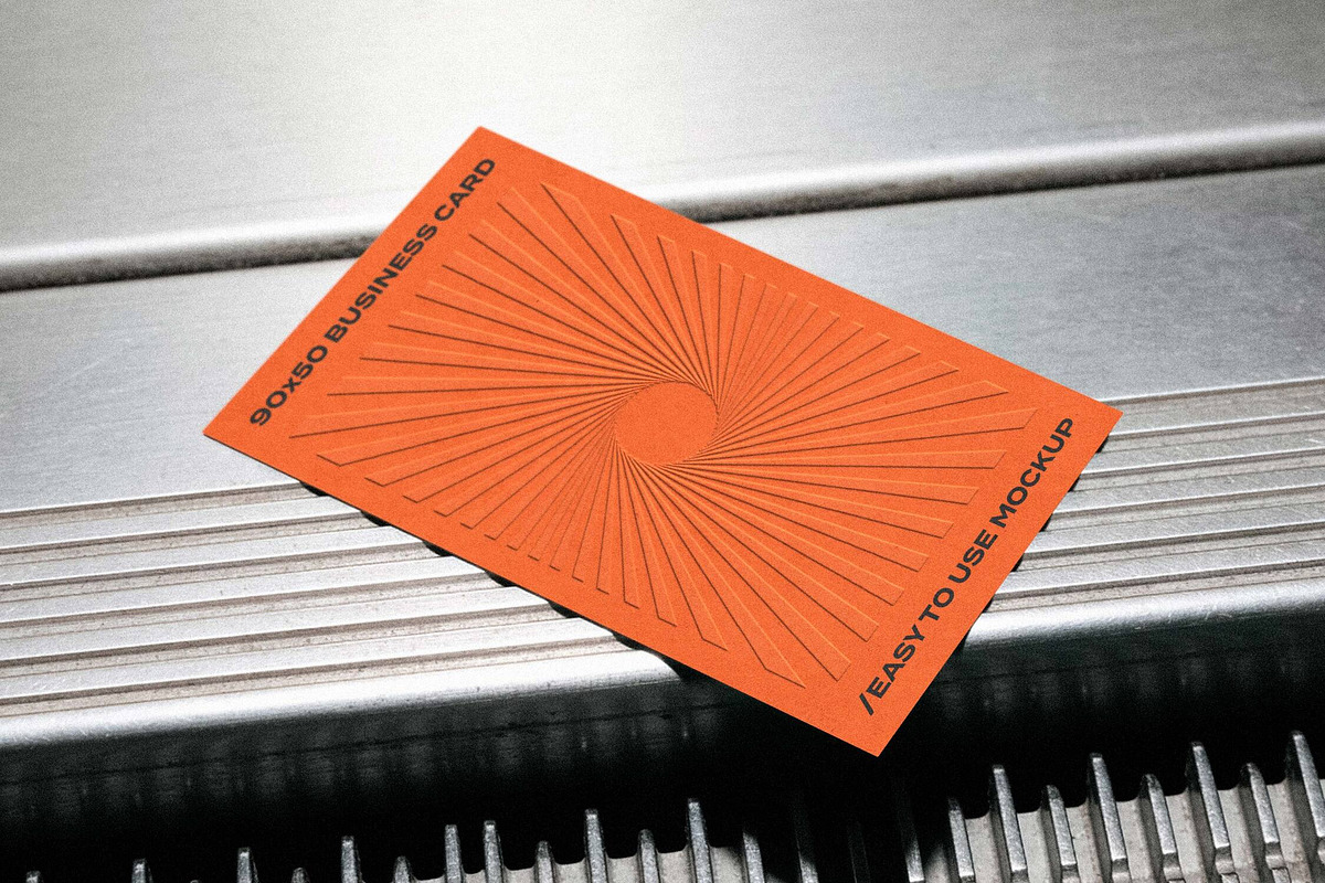 90x50 Business Card Mockup, a Pens & Pencil Mockup by Design Squad