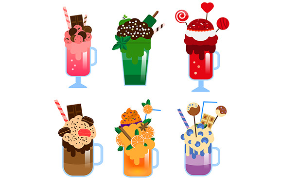 Monster shakes. Big milkshakes icons, an Icon by Bunny's Little Shop