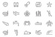 20 Aquatic Icons, an Icon by Graphic Pear