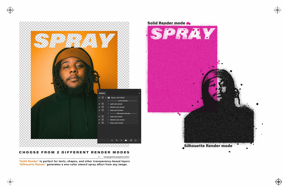 SprayJoint Effect Action, an Action Add-On by bangingjoints