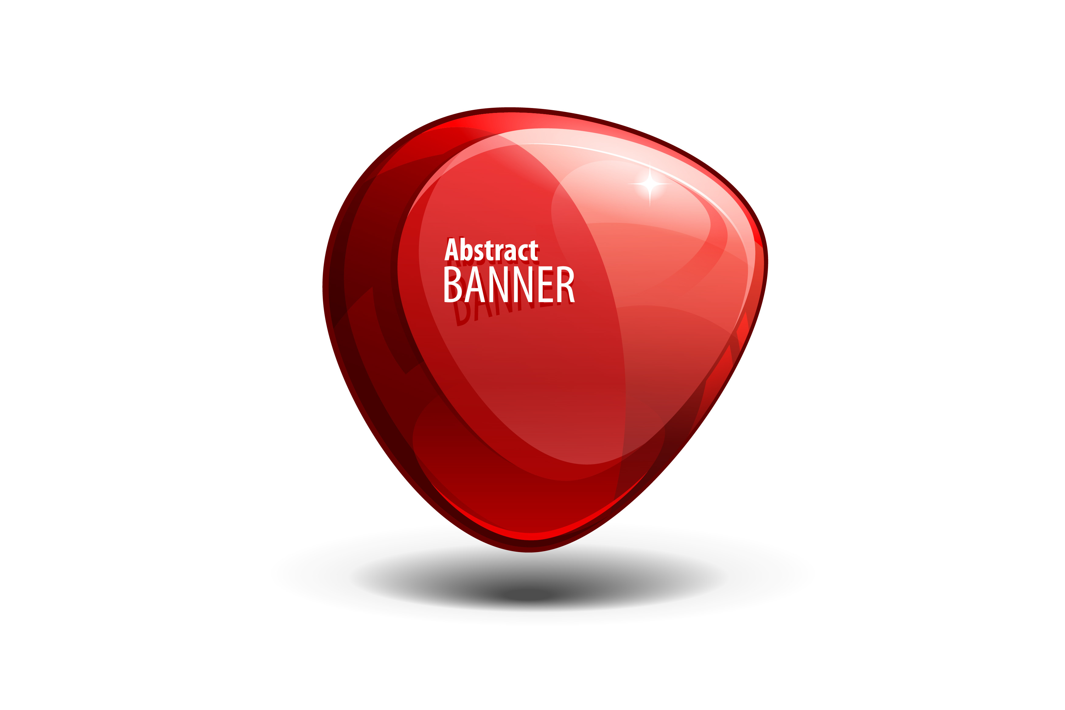 Red Abstract Shiny Banner, an Object Graphic by Sunny | Creative Market