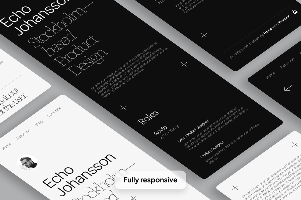 Echo Framer Portfolio Template | Creative Market