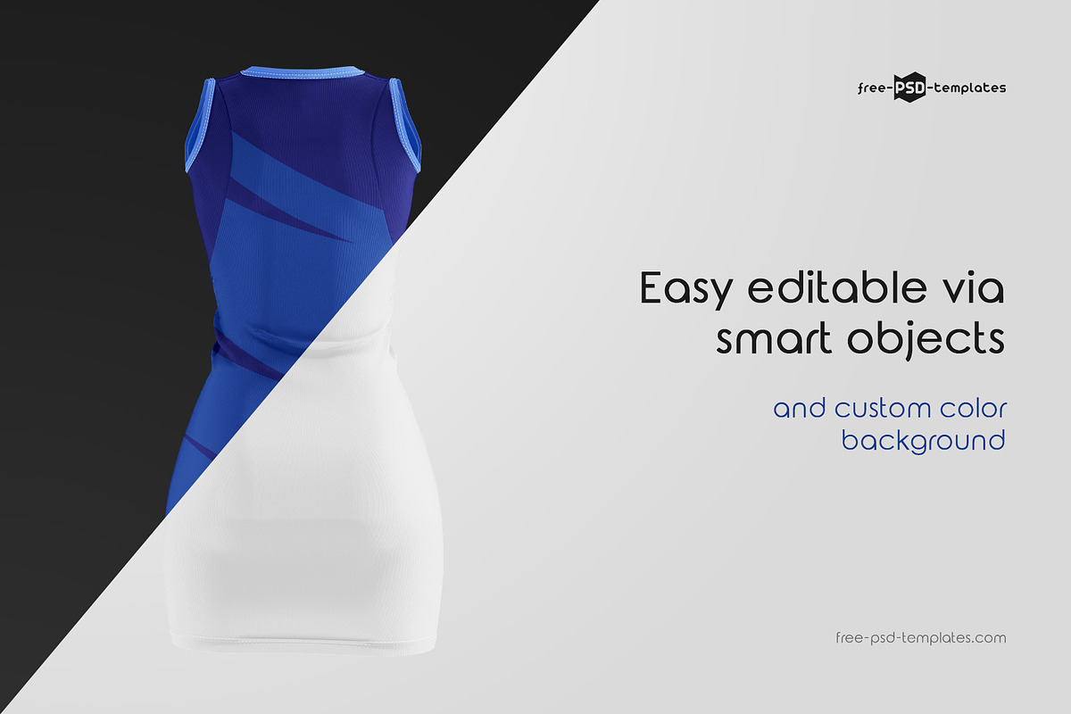 Netball Dress With V-Neck Mockup Set, an Apparel Mockup by Free-PSD ...