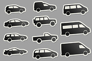 14 Automobile Autobodys Car Sticker, an Object Graphic by misirlou