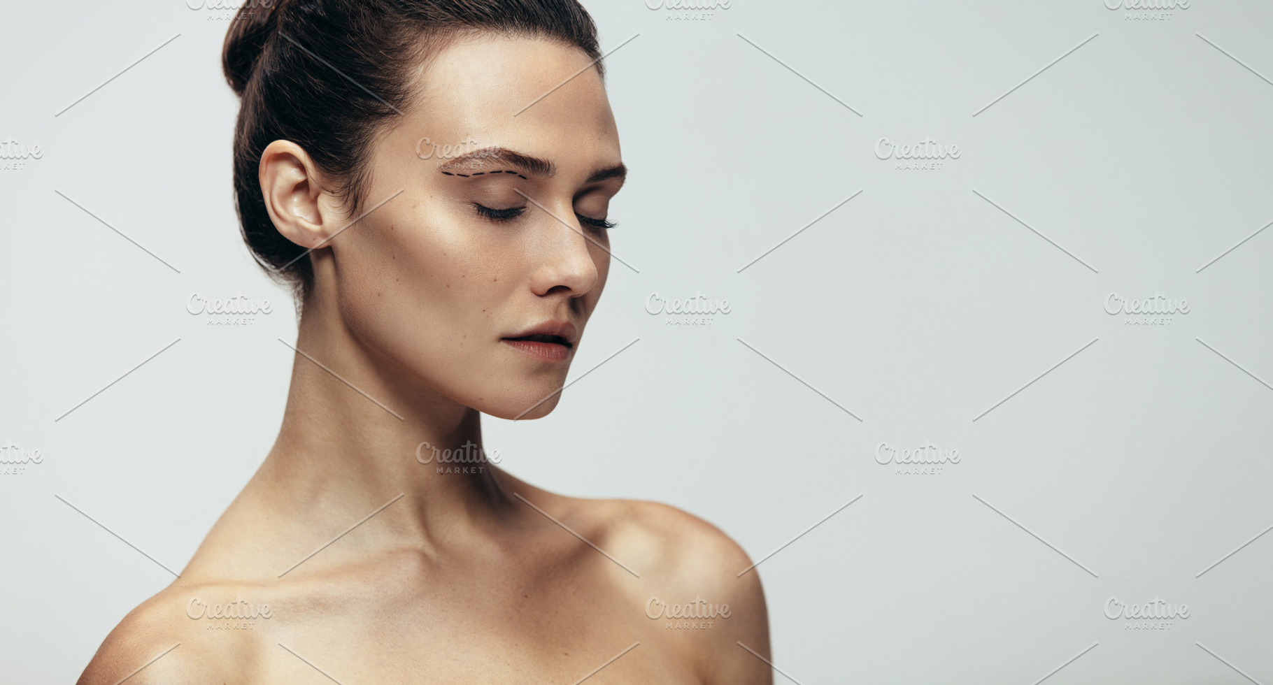 Female face with dotted lines, a Person Photo by Jacob Lund | Creative ...