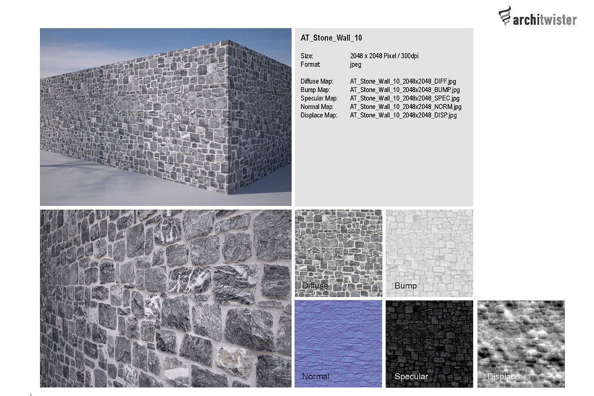 25 Seamless Stone Wall Textures, a Texture Graphic by architwister