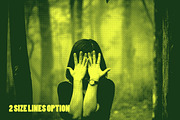 Engraved Lines Photo Effect Psd