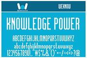 Knowledge power font, a Sans Serif Font by weknow