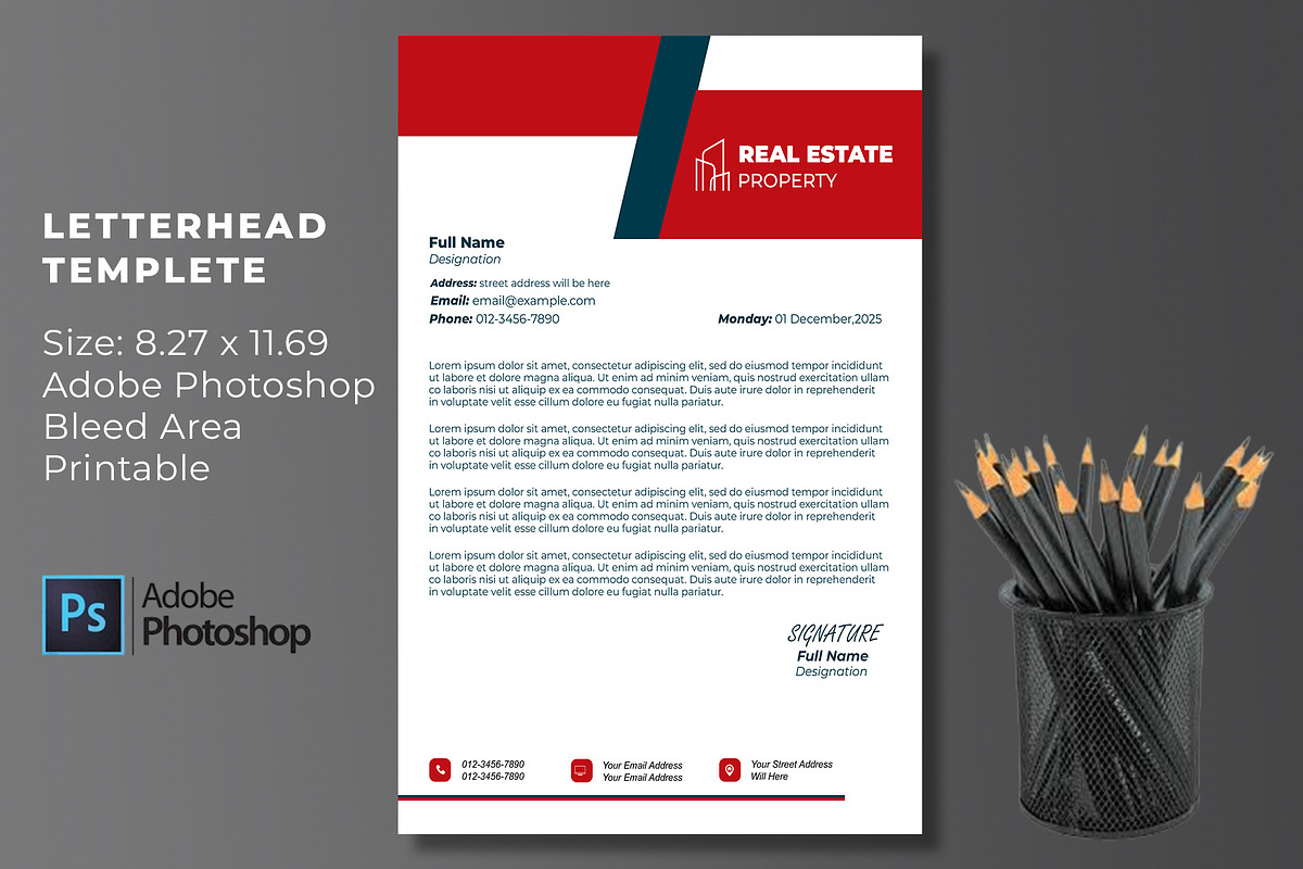 Minimal Letterhead Design Template