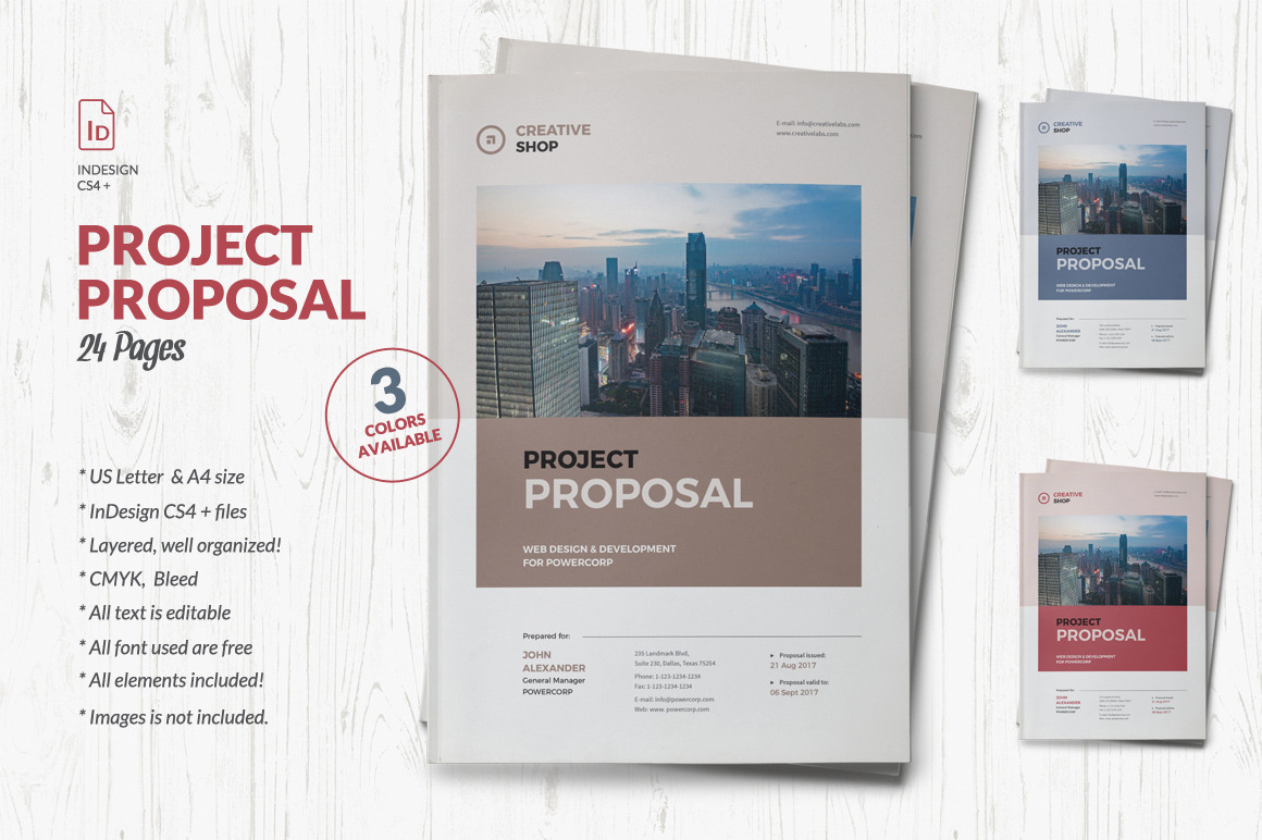 Project Proposal, a Brochure Template by Sabin