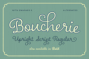 Boucherie Cursive Regular, a Script Font by Laura Worthington