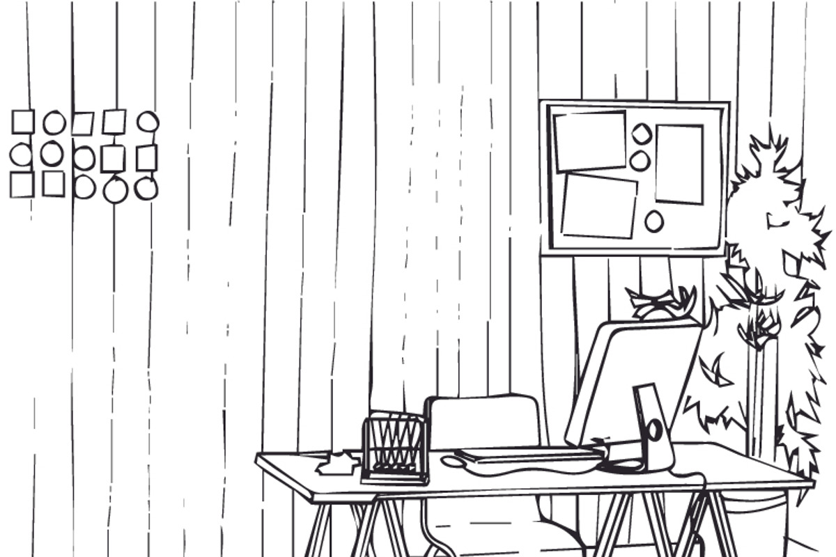 Office drawing, a Person Illustration by wavebreak
