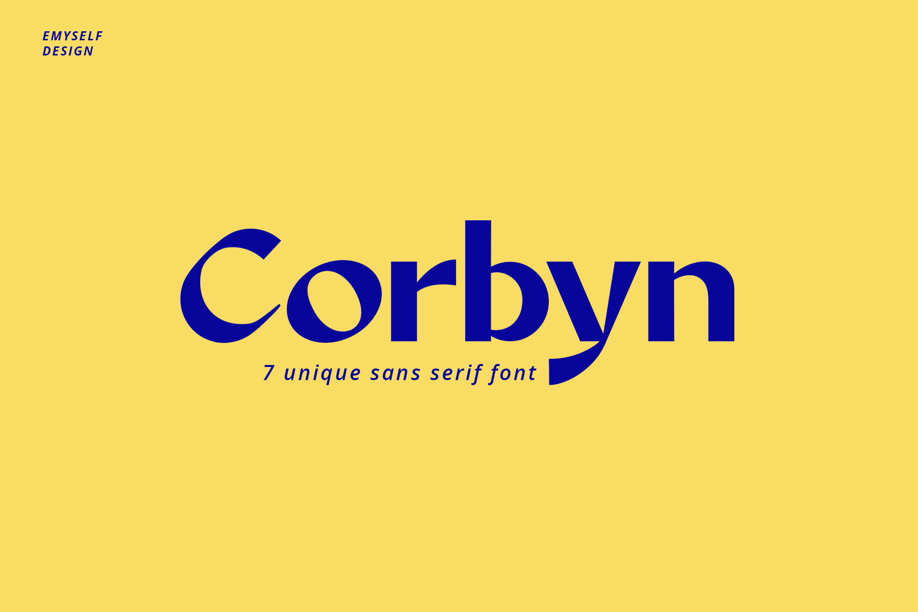 Corbyn Sans, a Sans Serif Font by Emyself Design