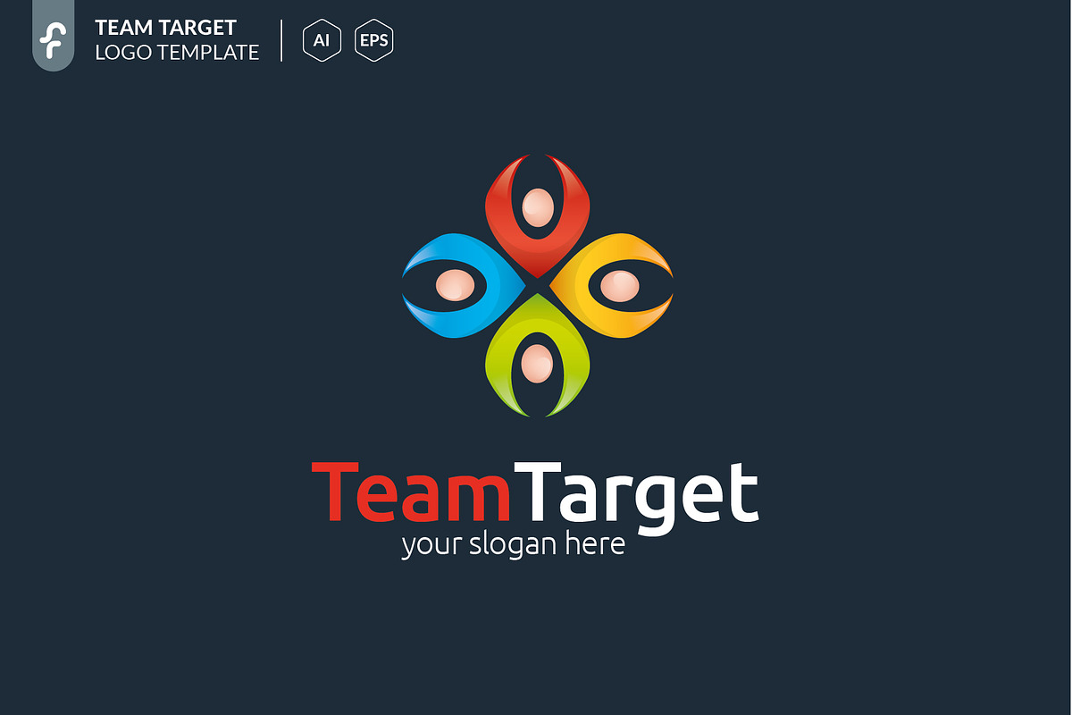 Team Target Logo, a Branding & Logo Template by ft.studio