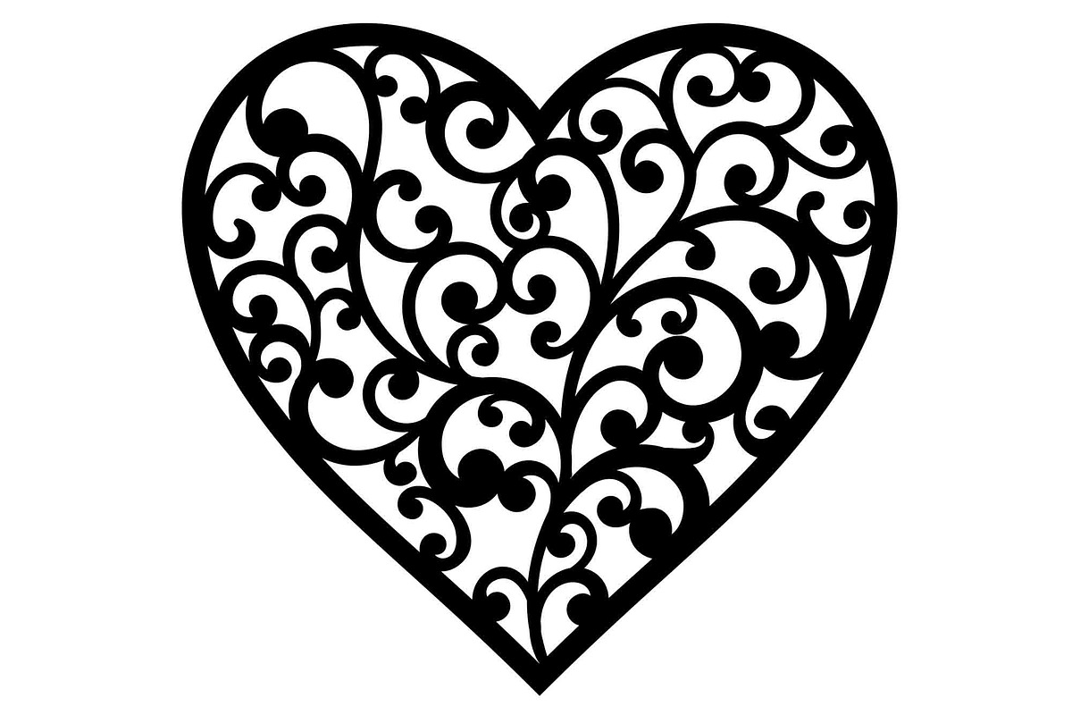Heart svg cut file, heart silhouette
