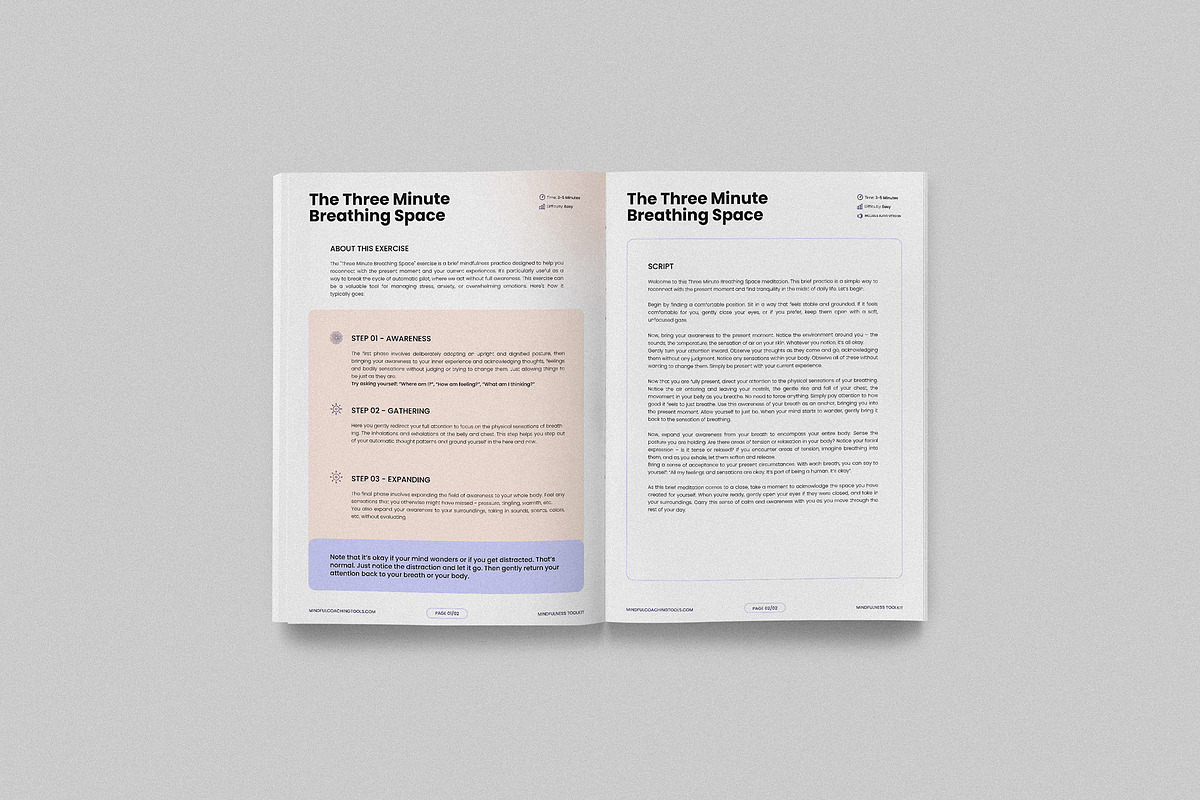 Mindfulness Worksheet Bundle, a Templates & Theme by AndrewPixel