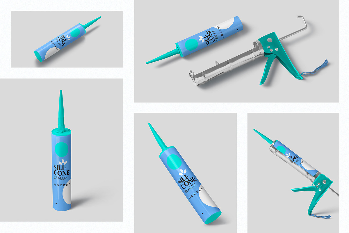 Silicone Sealer Mockups, a Packaging Mockup by GfxFoundry