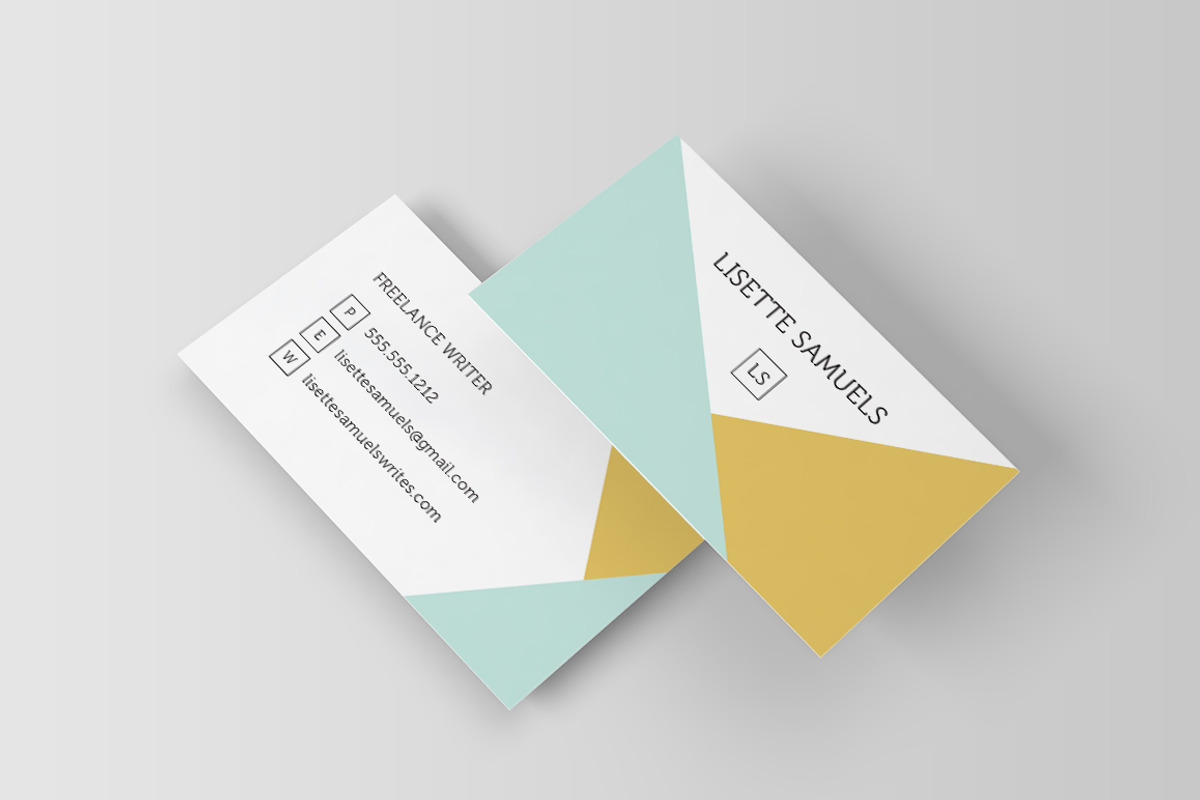 Geometric Angles Business Card, a Business Card Template by Charming Ink