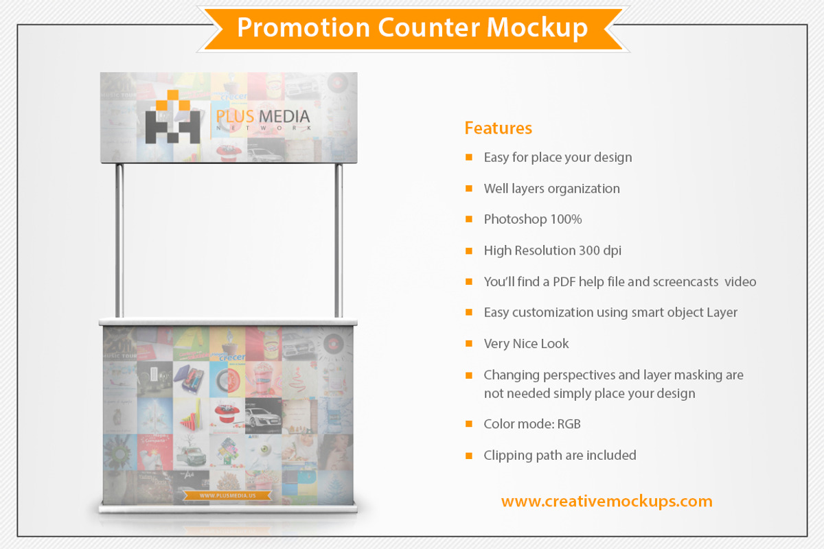 Promotion Counter Mockup, an Advertising Mockup by Plus Media