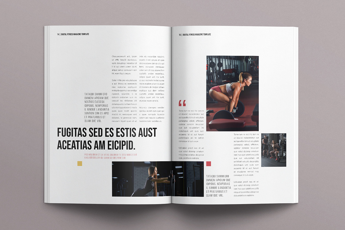Digital Fitness Magazine Template, a Magazine Template by TemplatesForest