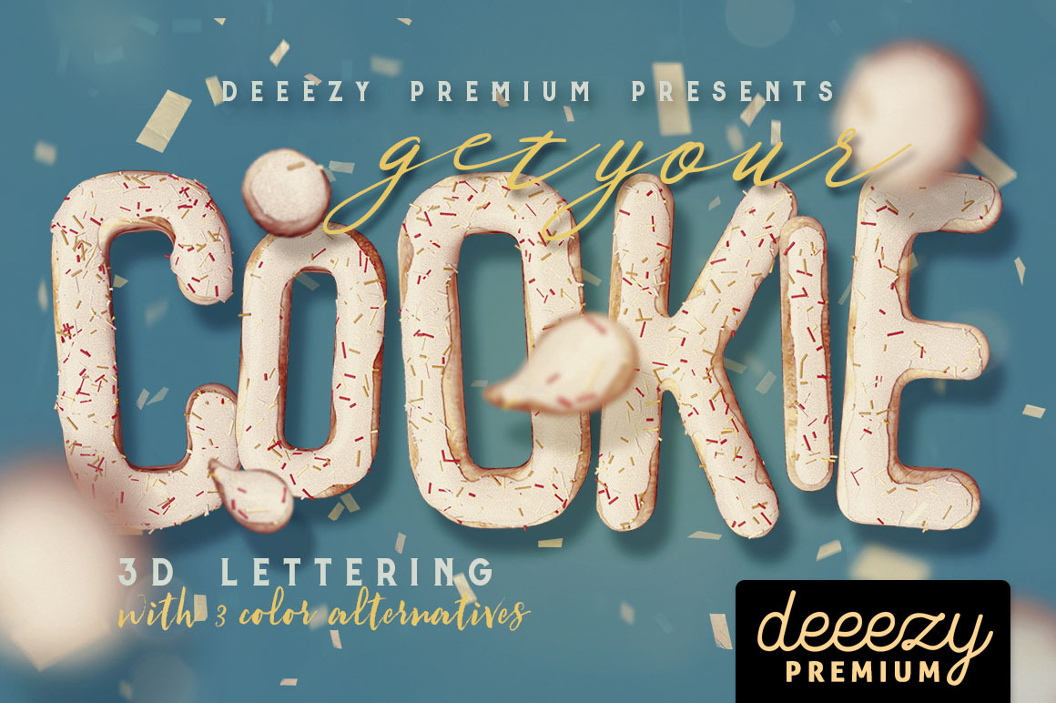 Get Your Cookie - 3D Lettering, a Graphic by Deeezy