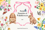 Petite Bunnies & Spring Wildflowers, a Seasonal Illustration by Catch ...