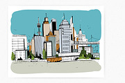Megapolis. City landscape, a Work Illustration by Good Studio