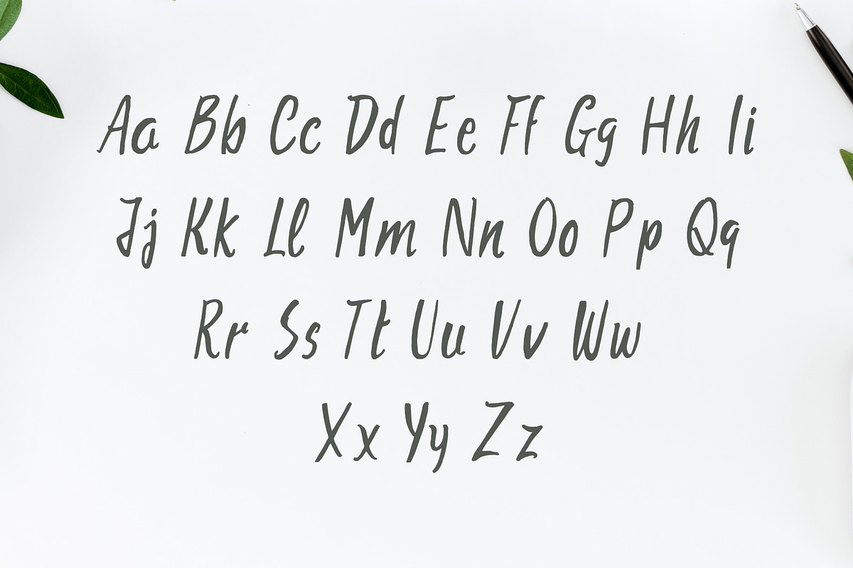 Aharon Handwritten Brush Font, a Font by Creativetacos