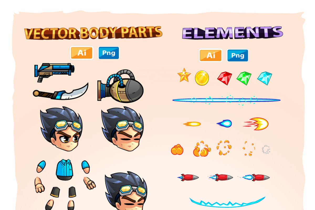 2D Game Character Sprites, an Illustration by DionArtworks