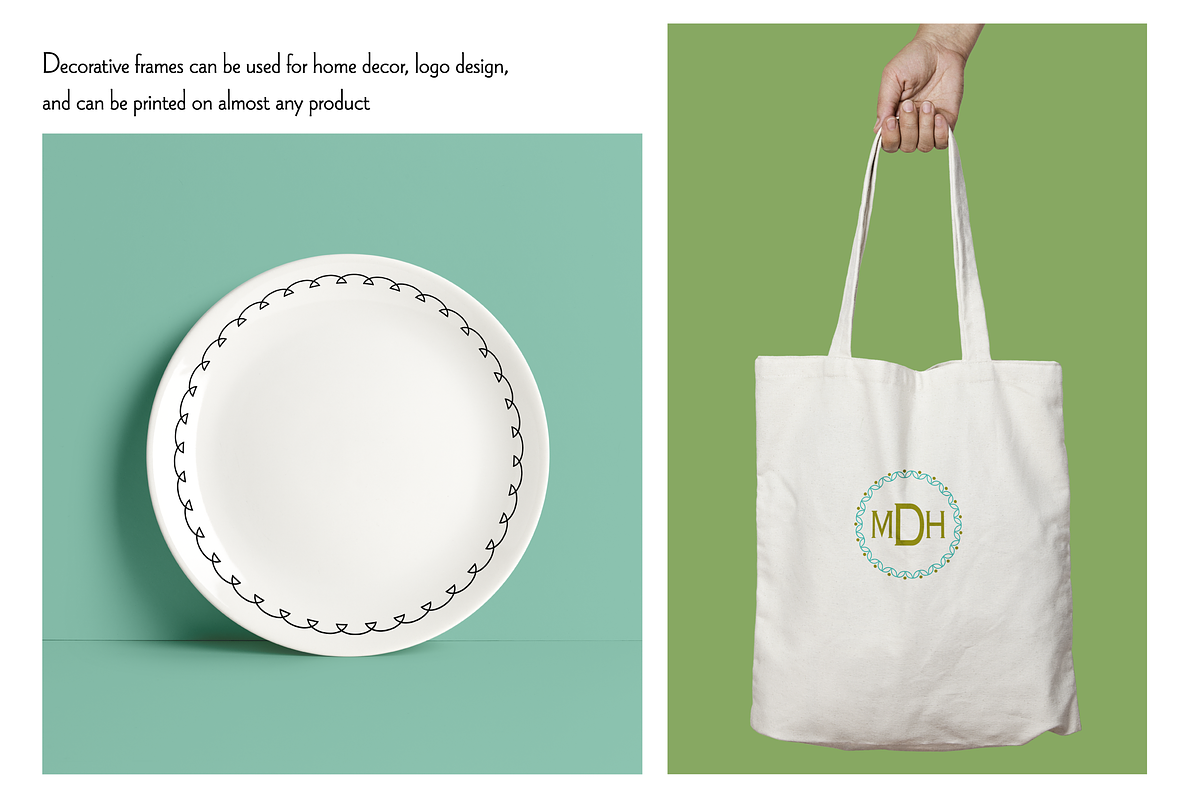 Decorative Circle & Square Frames, a Graphic by Melissa Held Designs