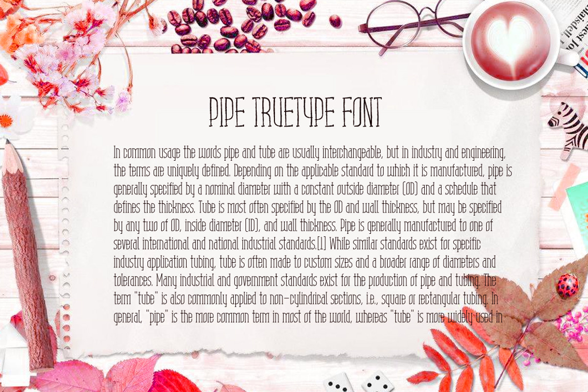 Pipe TrueType Font, a Font by alphadesign