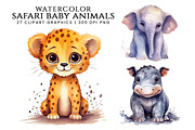 Safari Baby Animals Clipart Bundle, an Animal Illustration by Design Scotch