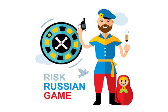 Russian roulette, a Person Illustration by Steinar Logo