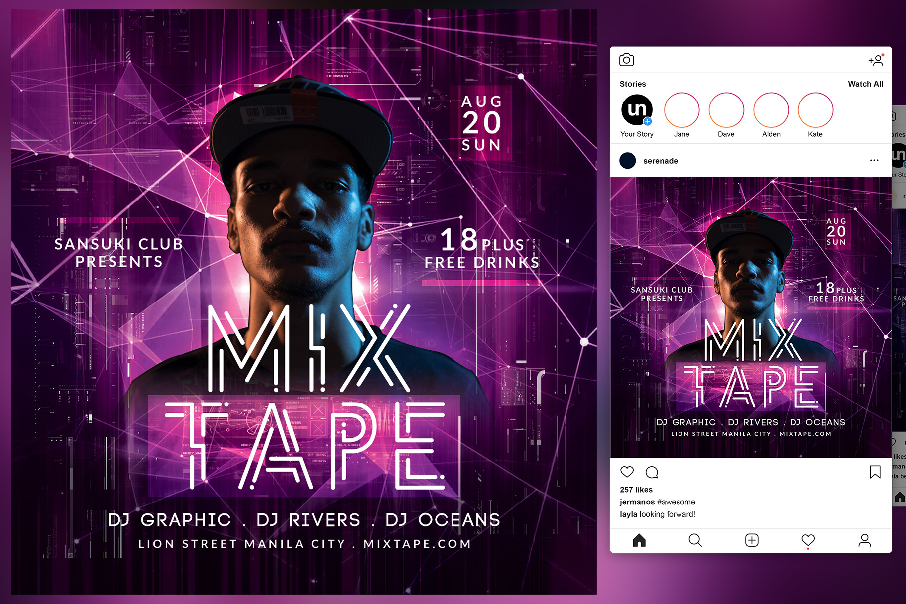 Mixtape Flyer, a Flyer Template by KiraYamato Design Studio
