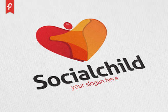Social Child Logo, a Branding & Logo Template by ft.studio