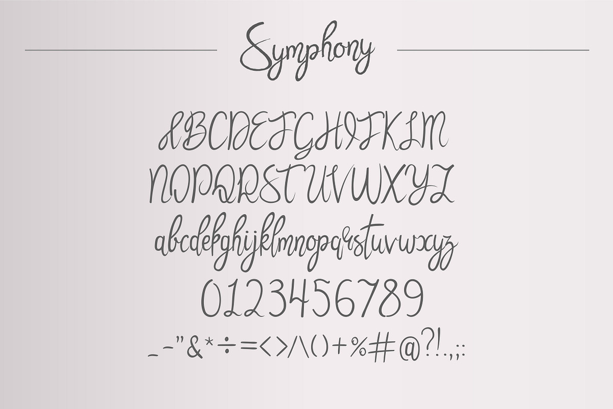 Symphony. Handycrafted font, a Script Font by Fractal fonts & graphics
