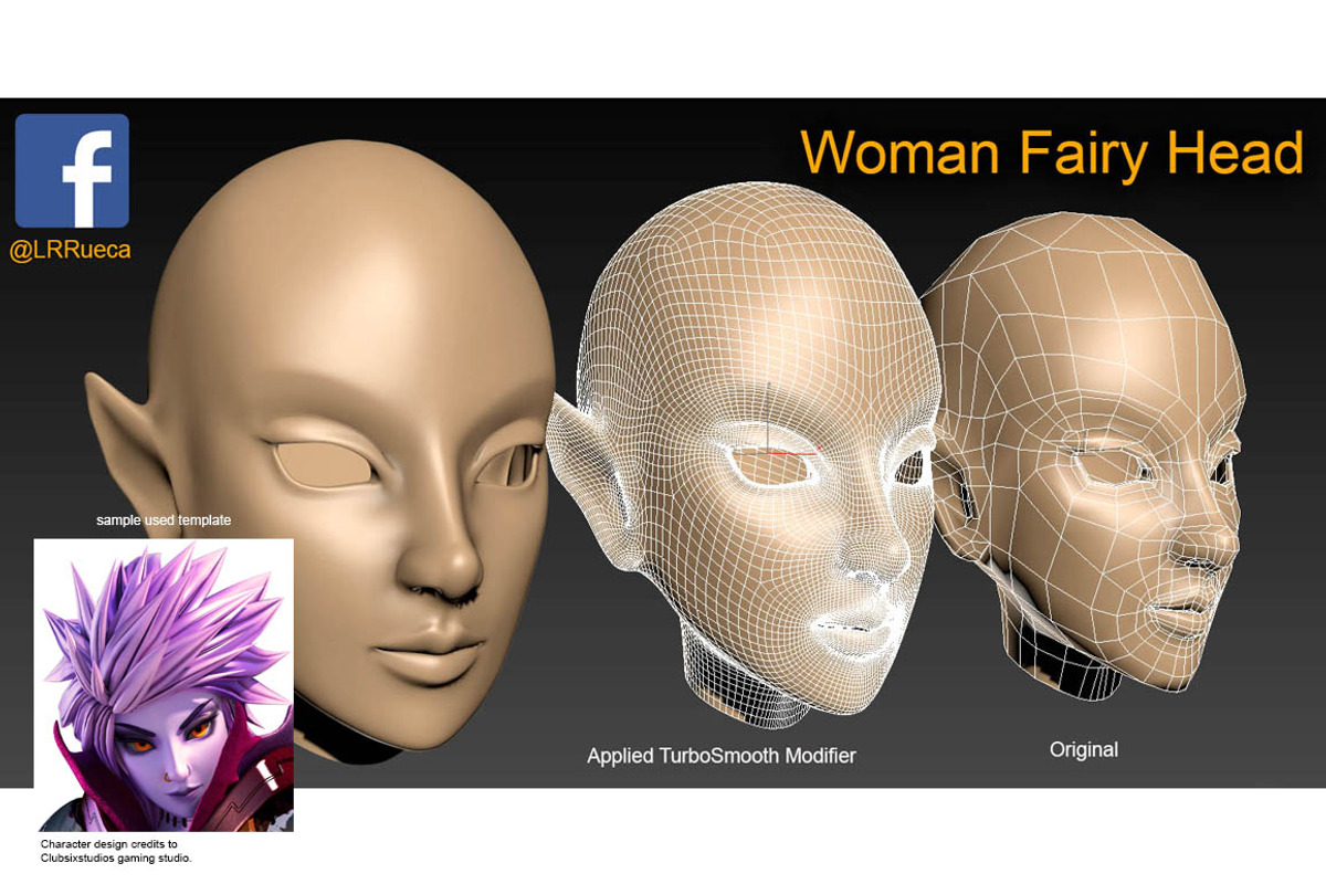 Low Poly Head Templates Pack, a Characters & Person 3D Model by LomellRueca