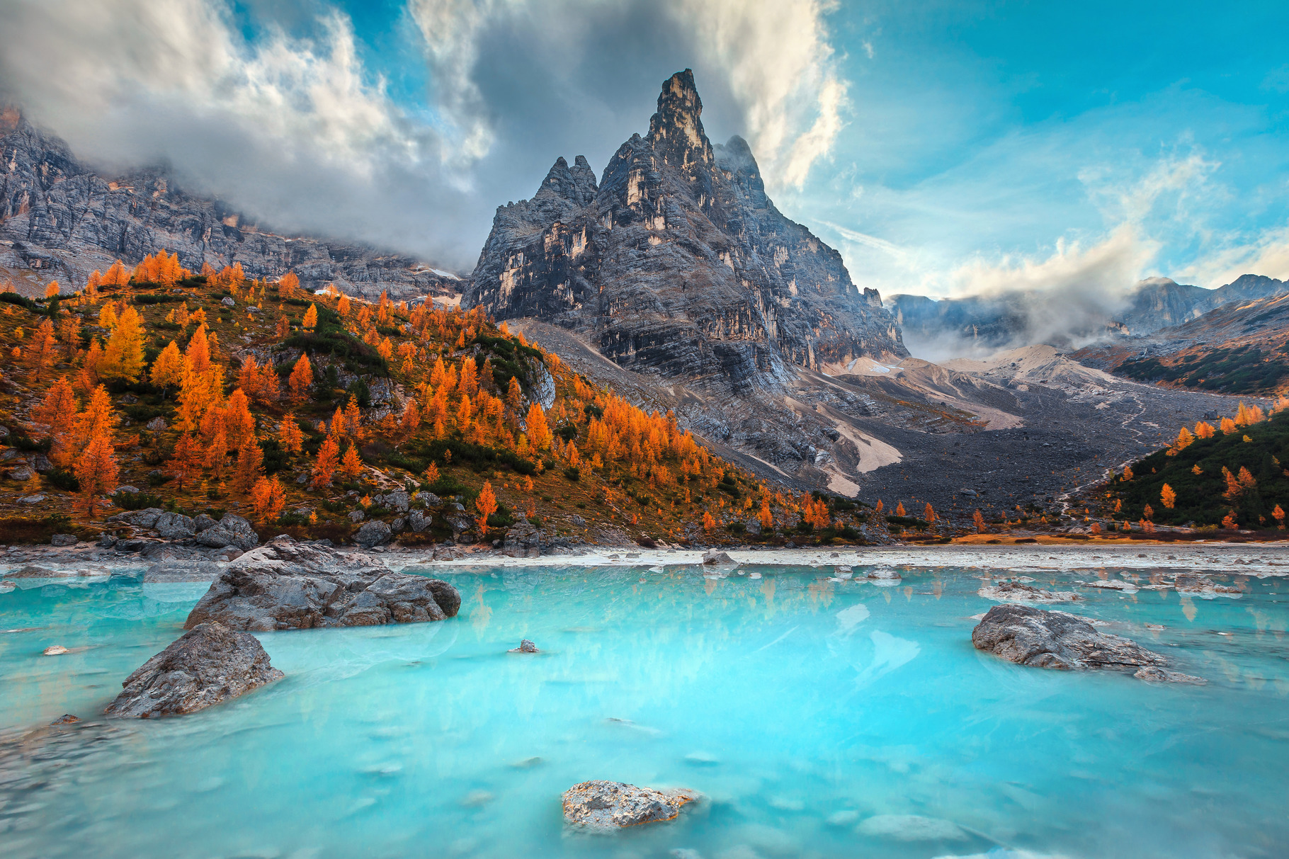 Autumn alpine landscape with lake, a Nature Photo by Alpine Dreams