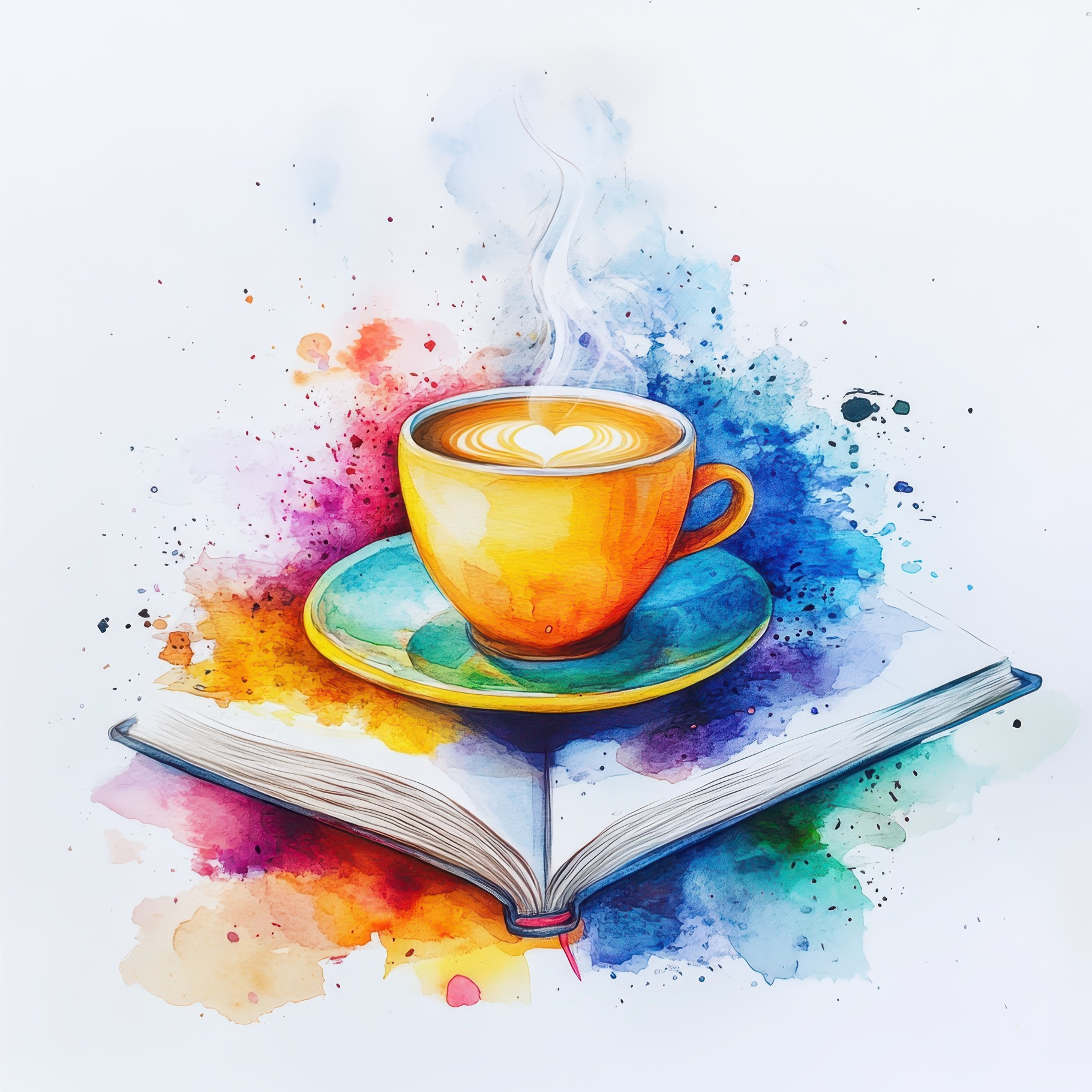 Watercolor Latte Art Heart Coffee Cu, a Food & Drink Photo by Pixeness ...