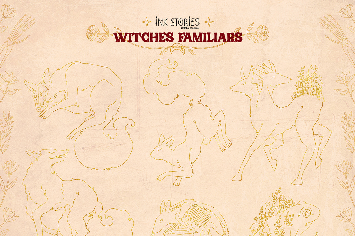 Witches Familiars, an Animal Illustration by Ink Stories