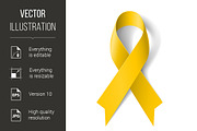 Yellow ribbon. | Background Graphics ~ Creative Market