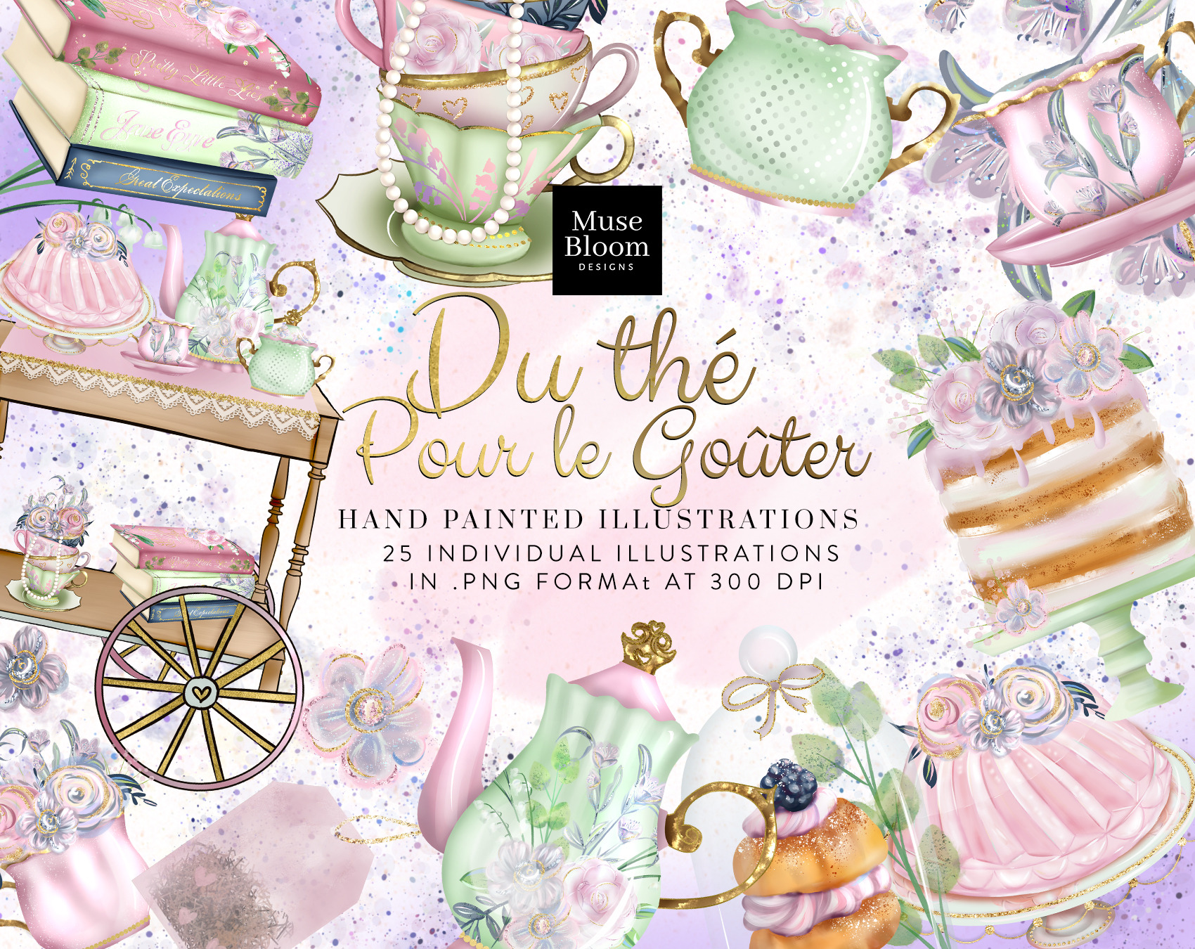 English Tea Time Party Illustrations, a Food Illustration by ...