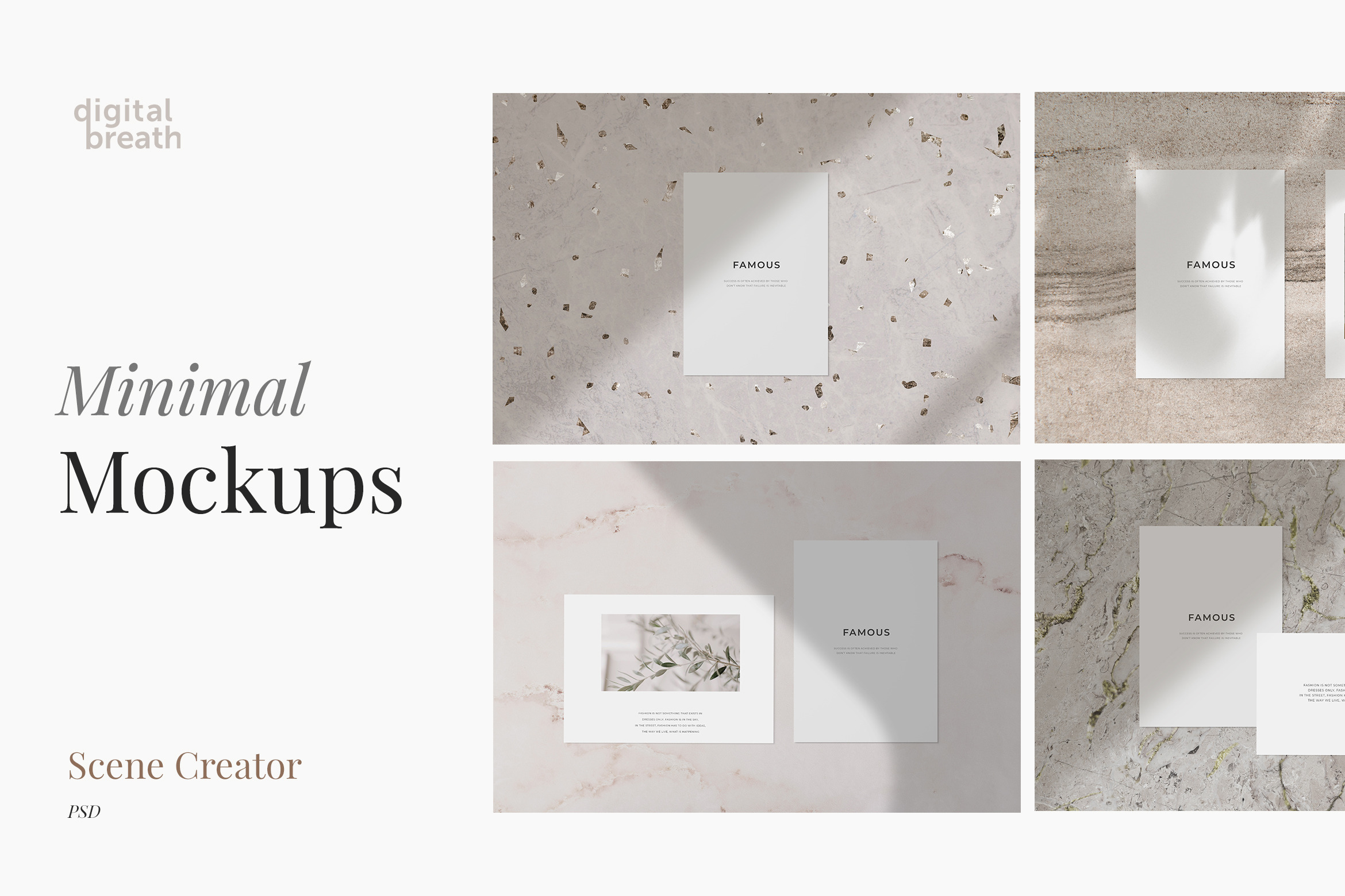 Minimal Mockups, a Product Mockup by Digital Breath templates