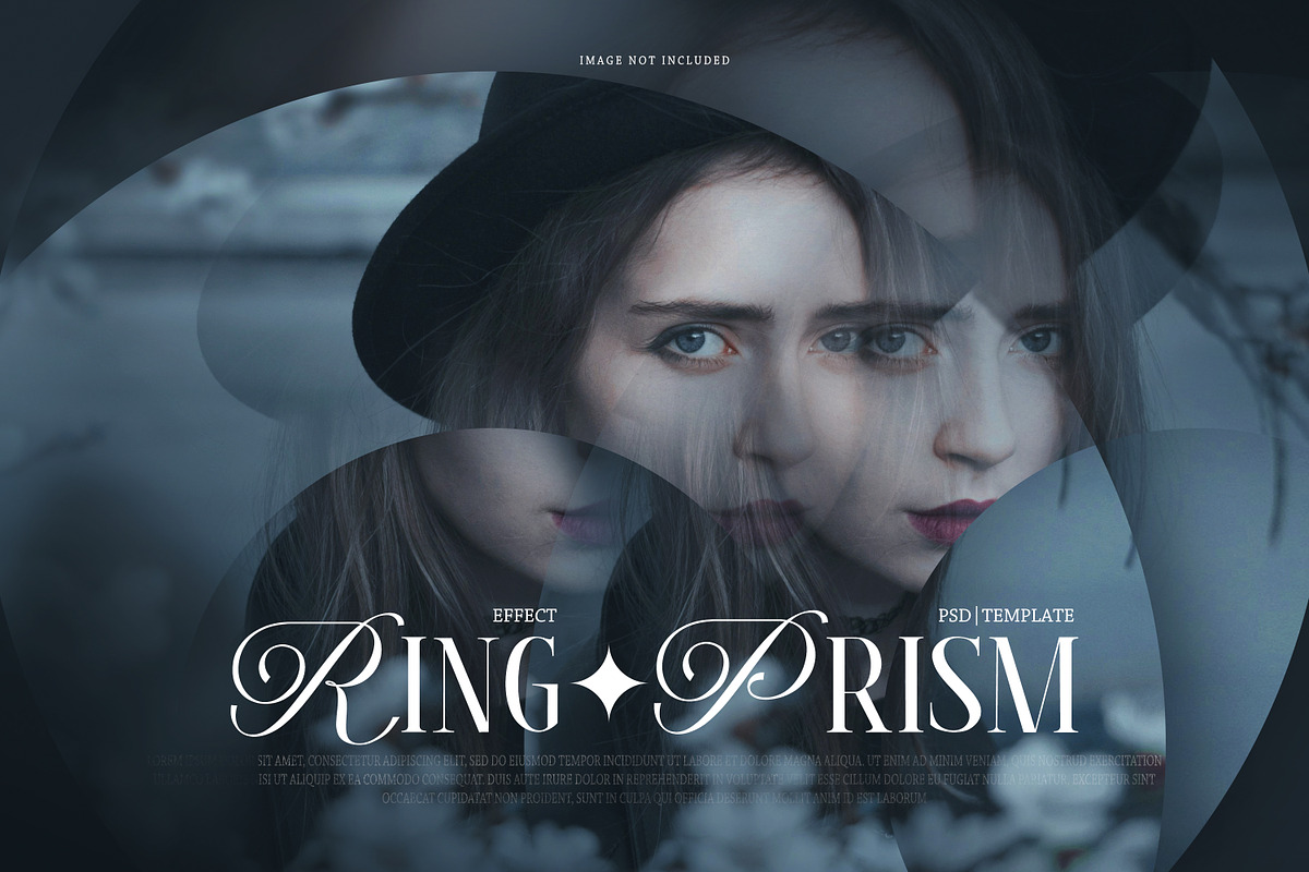 Ring Prism Photo Effect PSD Template, an Action Add-On by iHemalaya