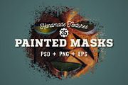 35 Hand Painted Masks, a Texture Graphic by AlmaWorks