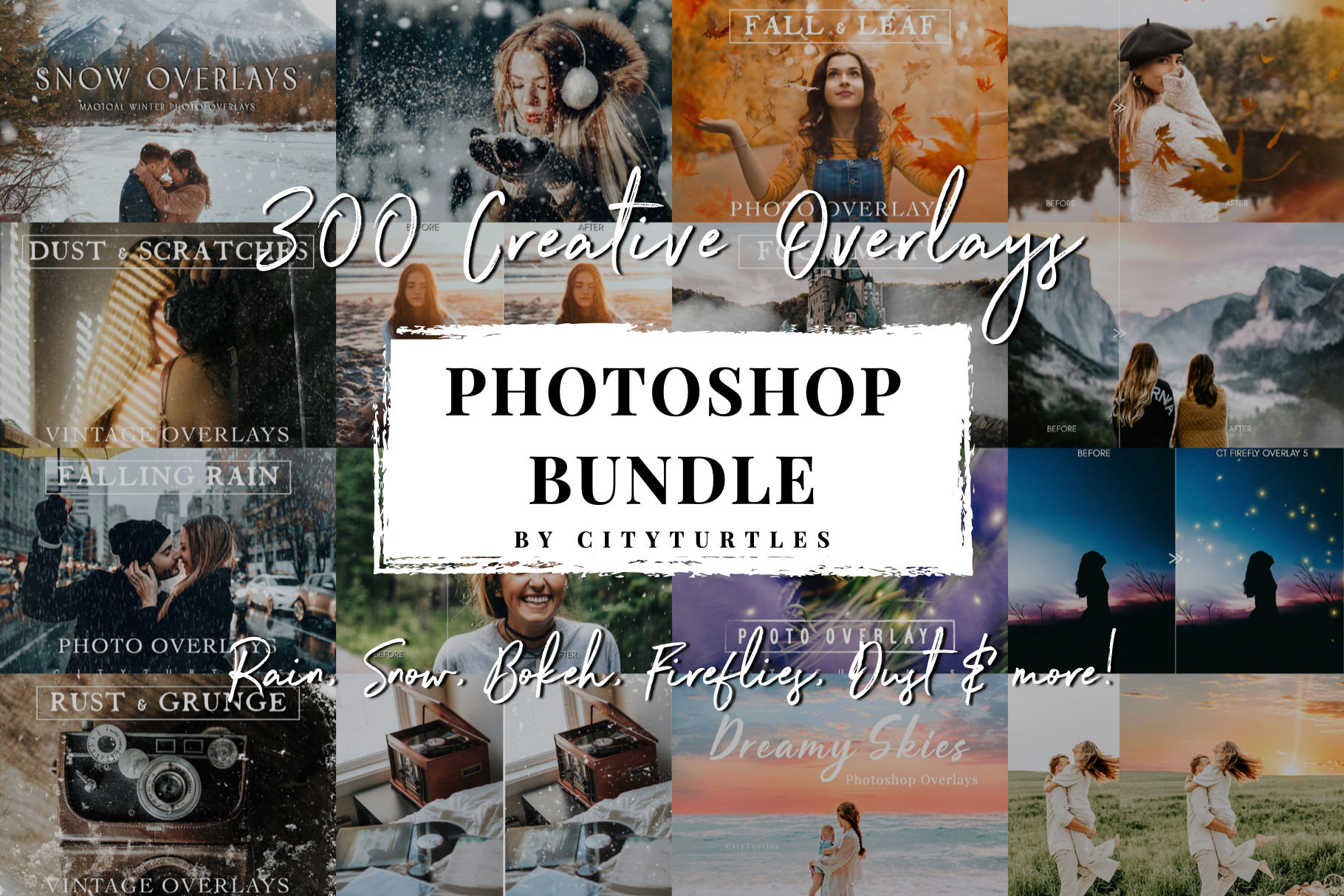 MEGA PHOTOSHOP OVERLAY BUNDLE, a Layer Style Add-On by CityTurtles